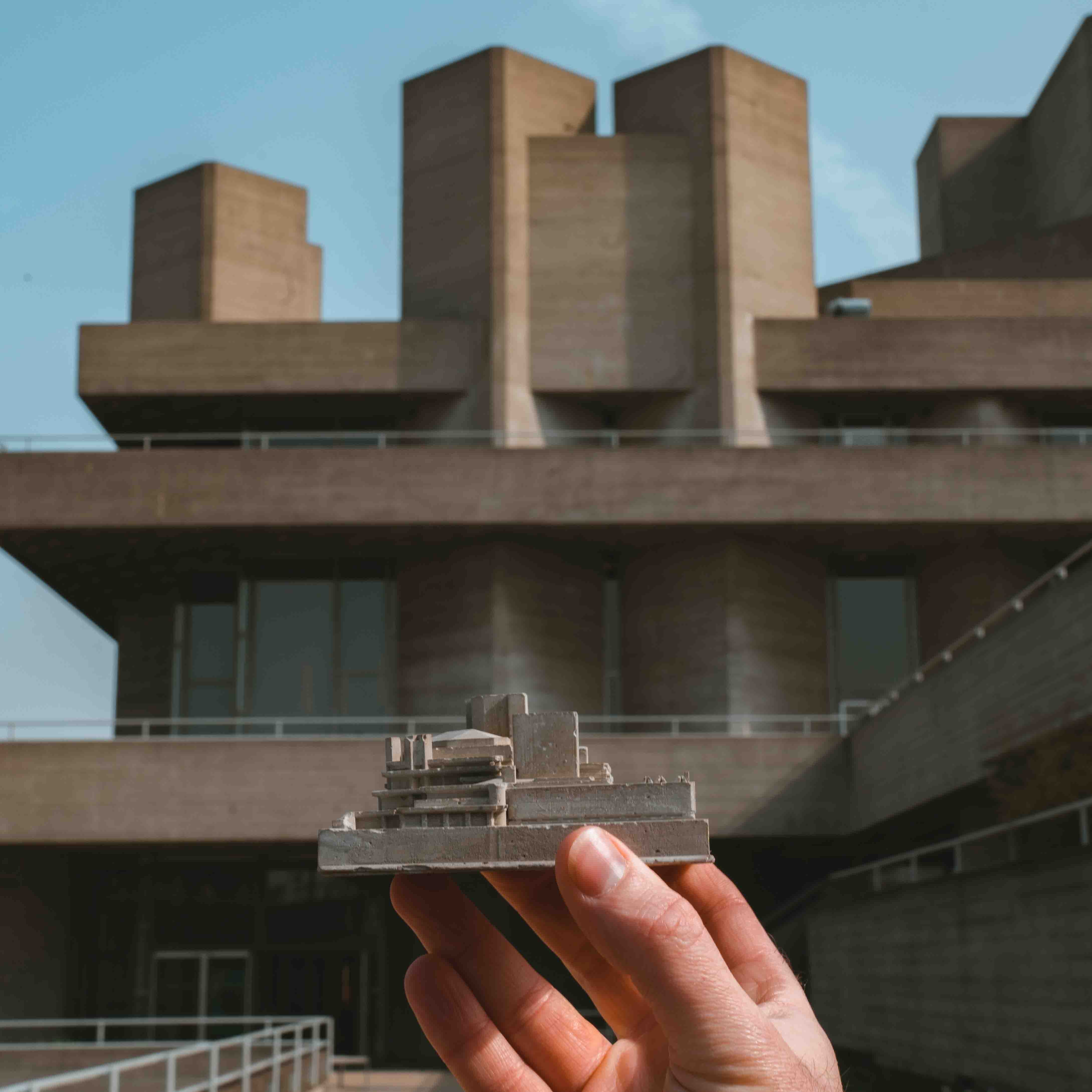 Brutalist Library Sculpture