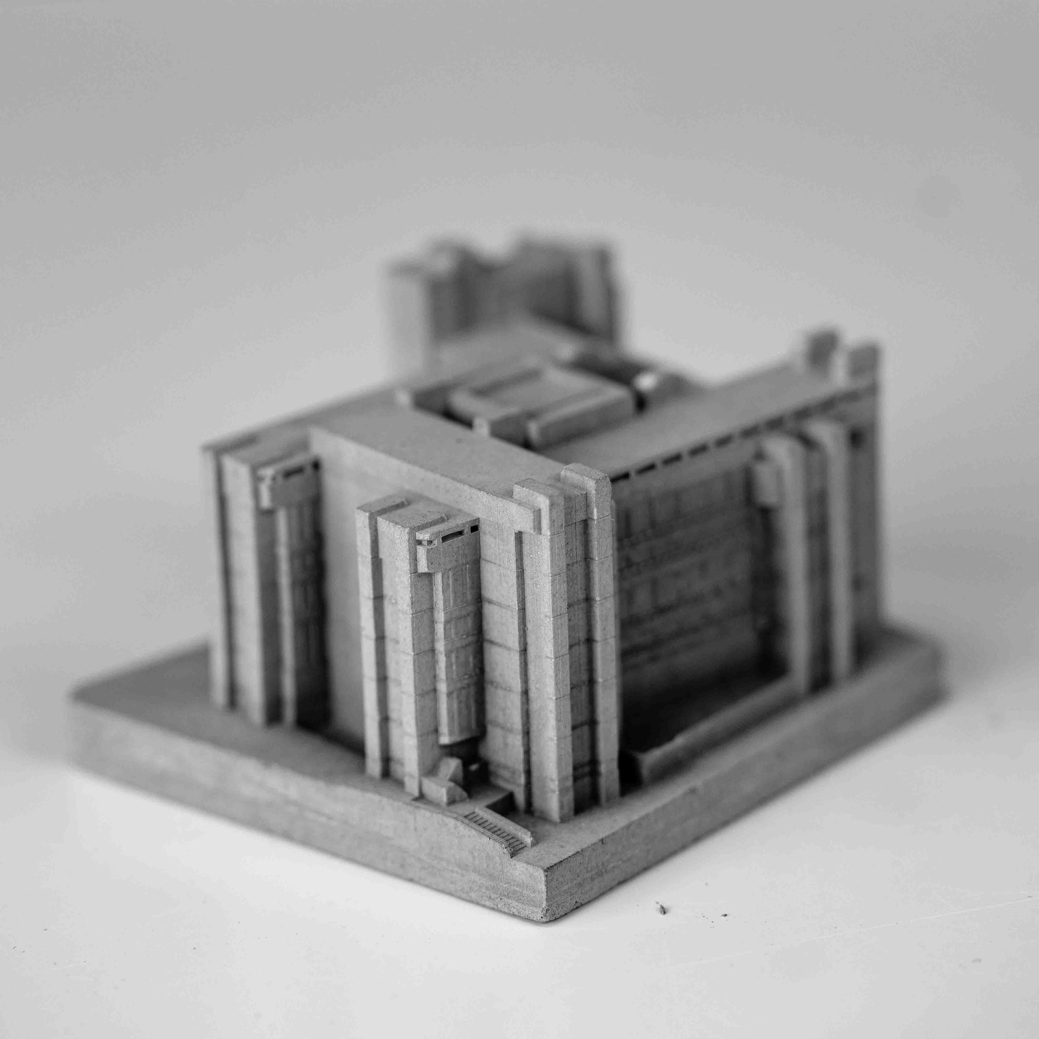 Rudolph Hall Miniature Model – Brutalist Concrete Sculpture – Spaceplay